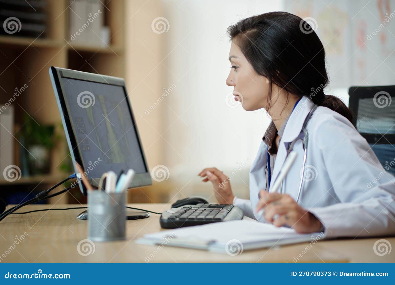 Doctor Examining Chest X-ray Stock Image - Image of medicine ...
