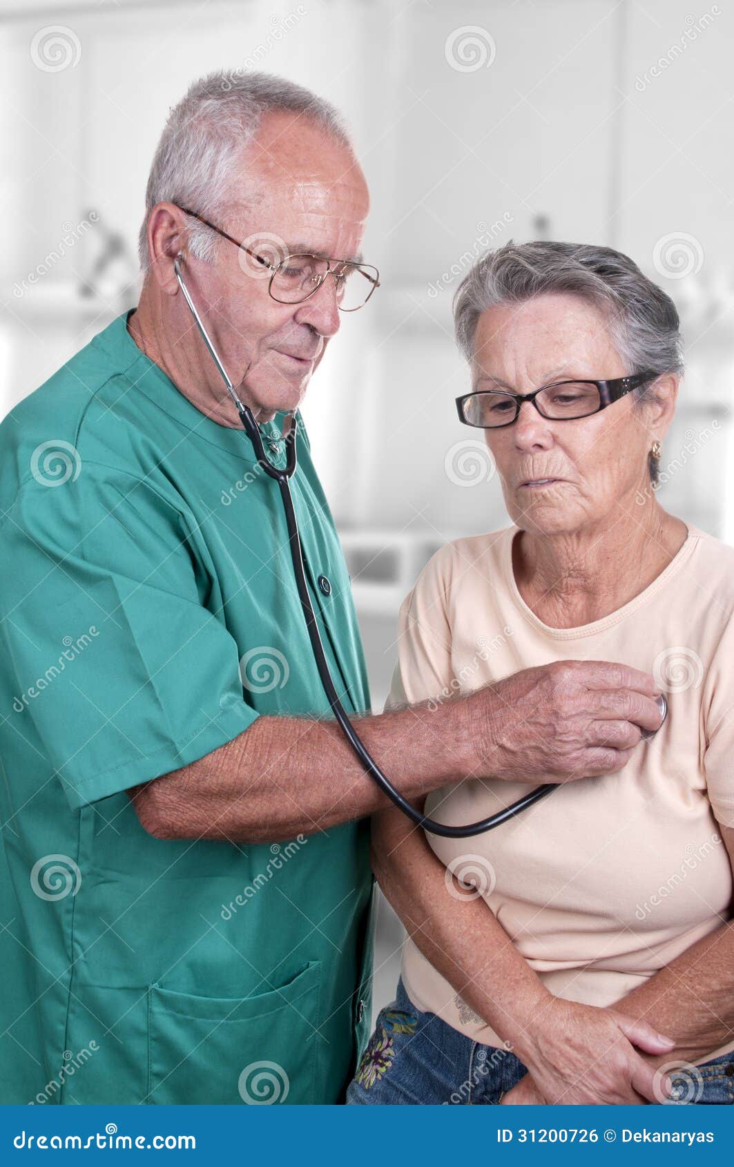 Doctor Examining His Patient Stock Photo - Image of medicine, examining ...
