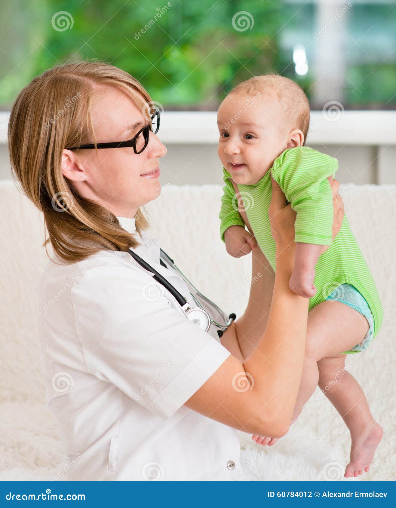 Doctor Examining a Newborn Baby Stock Photo - Image of clinic ...