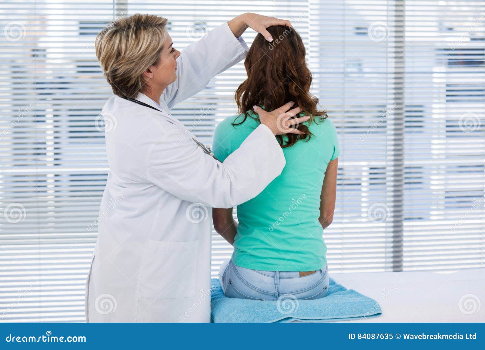 Doctor Examining a Patient S Head Stock Image - Image of practitioner ...