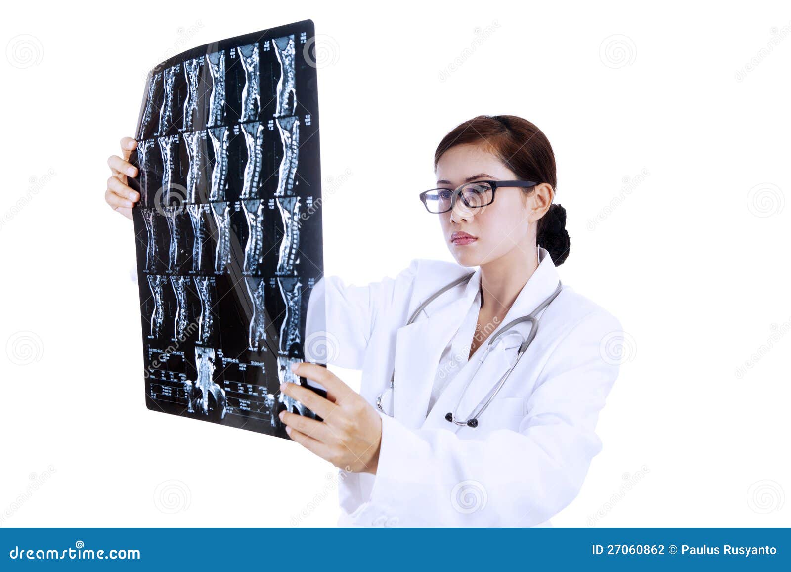 Doctor Examining X-ray Results Stock Photo - Image of care, checkup ...