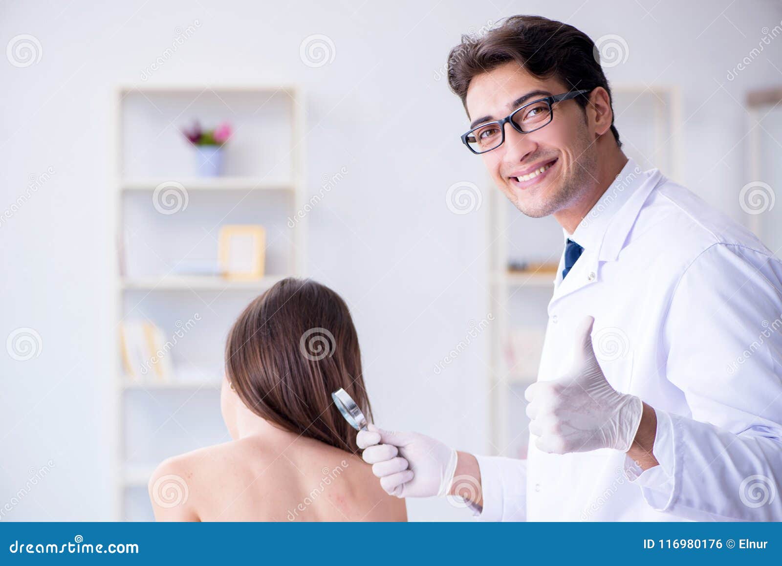 The Doctor Examining the Skin of Female Patient Stock Photo - Image of ... The Doctor Examining the Skin of Female Patient Stock Photo - Image of ...