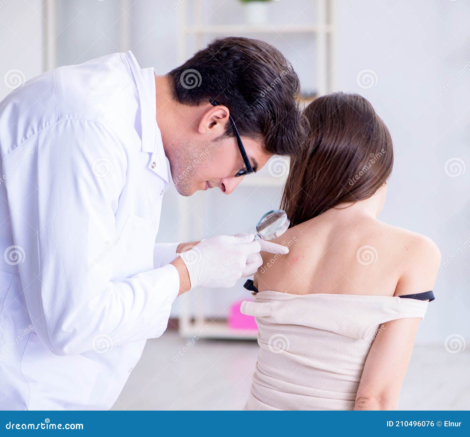 Doctor Examining the Skin of Female Patient Stock Photo - Image of exam ... Doctor Examining the Skin of Female Patient Stock Photo - Image of exam ...
