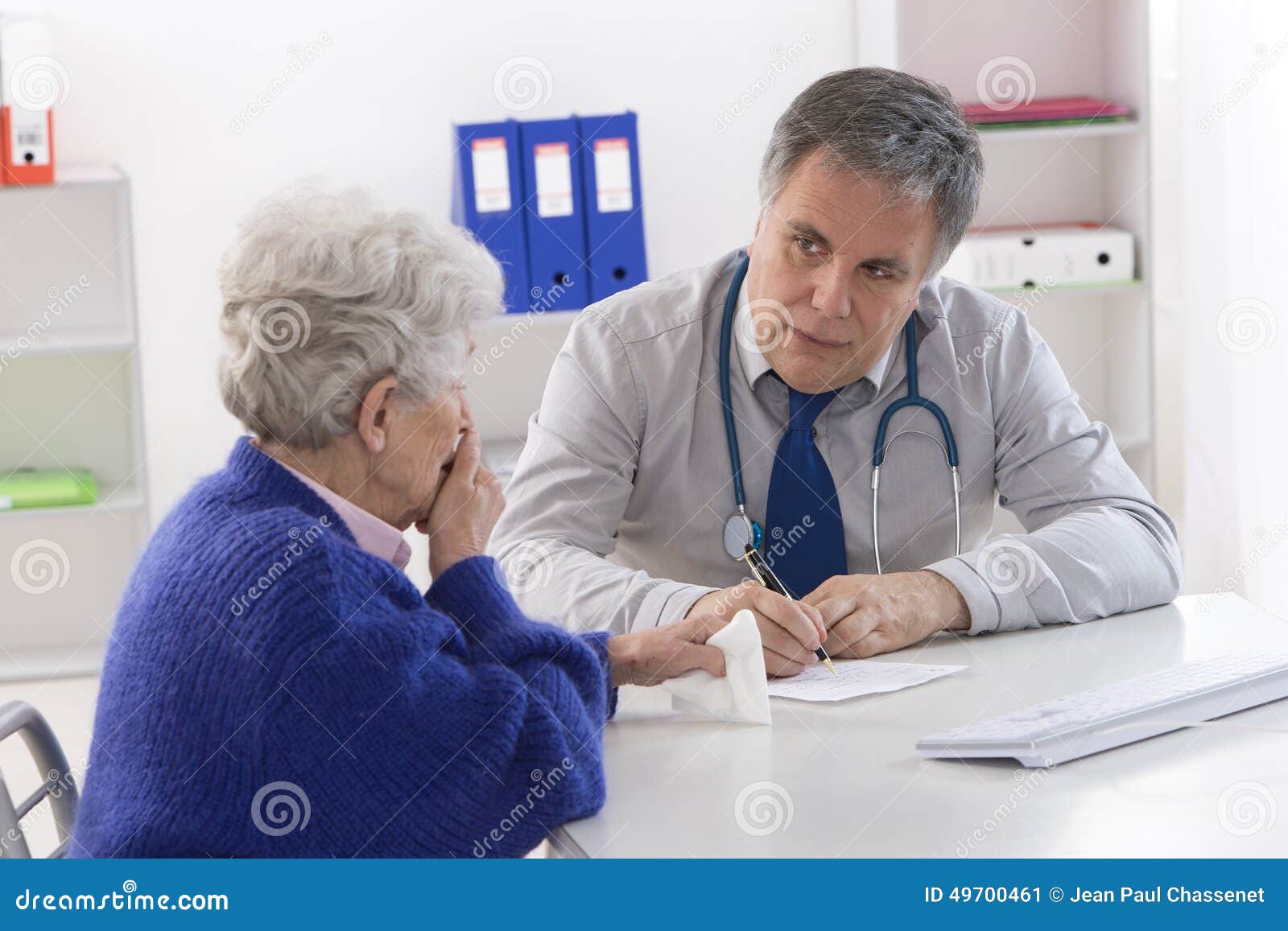 Doctor Explaining Diagnosis To His Patient. Stock Image - Image of ...