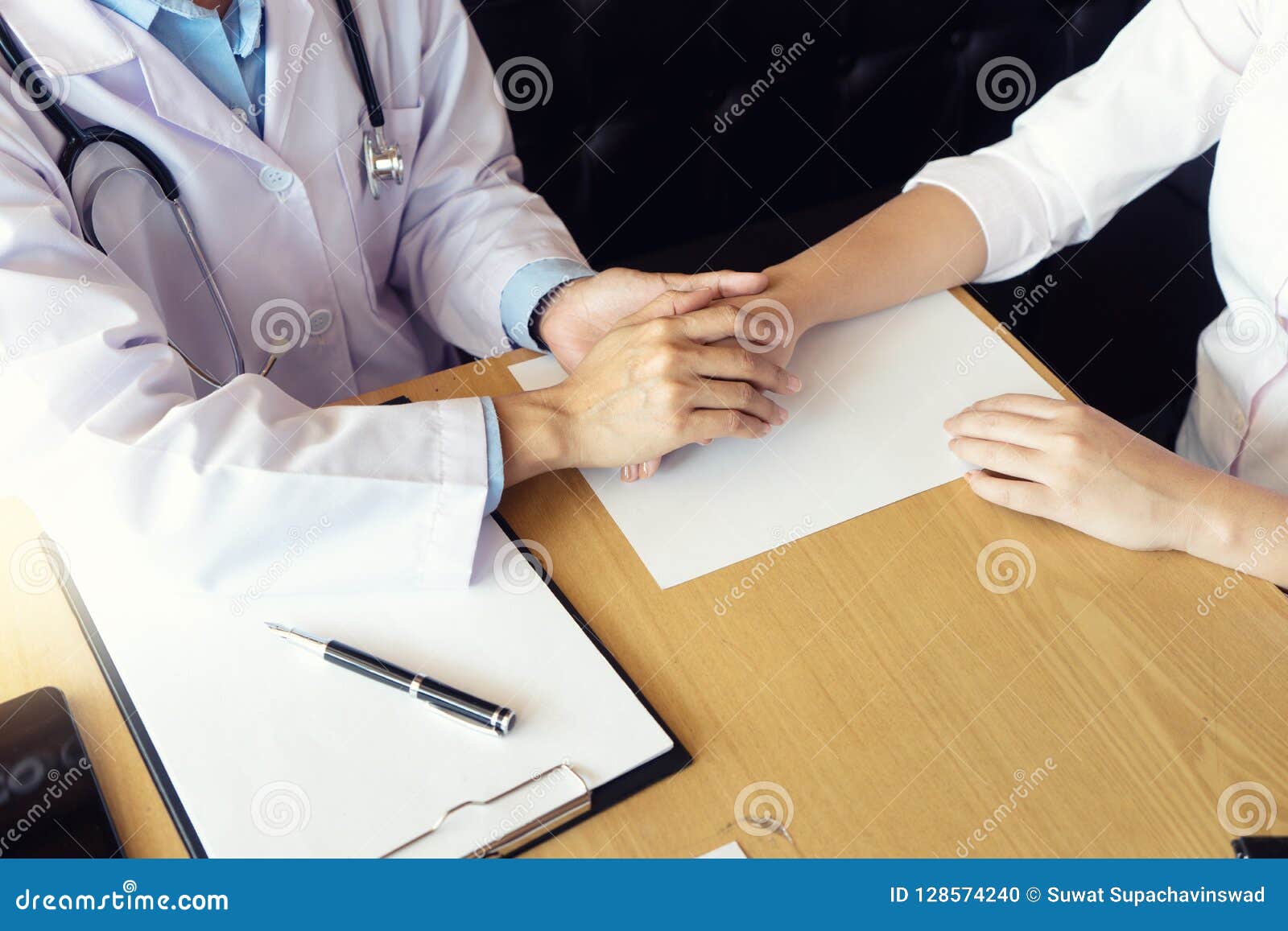 Doctor Explaining Patient Symptoms or Asking a Question Stock Photo ...