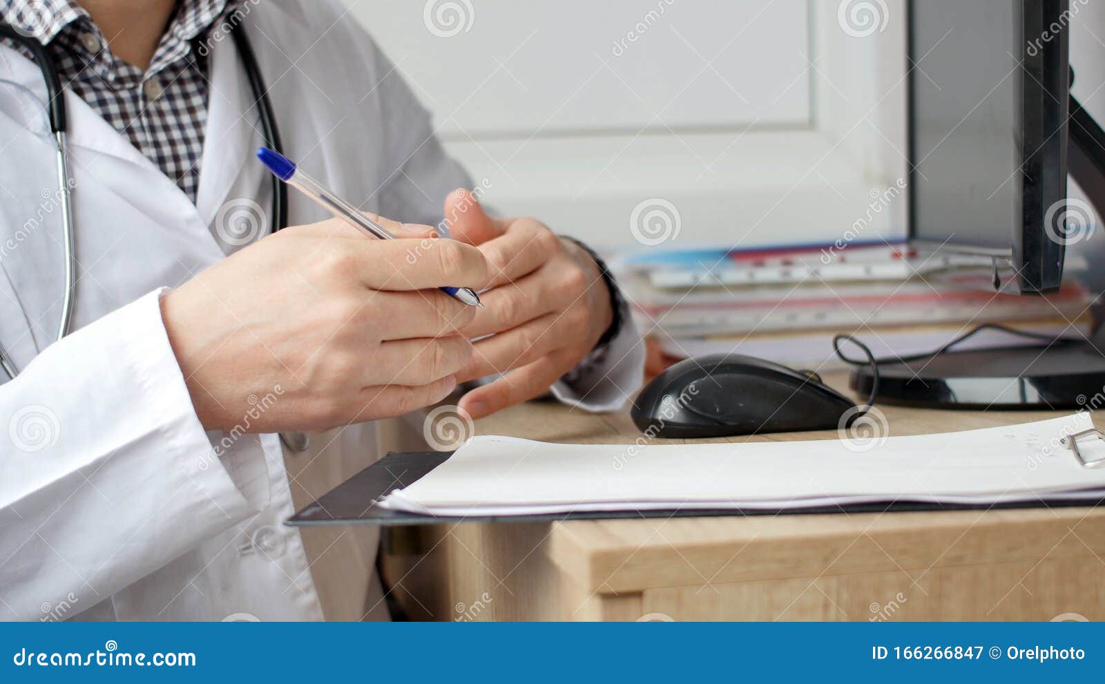 The Doctor Explaining Something for Patient by Making Hands Gestures ...