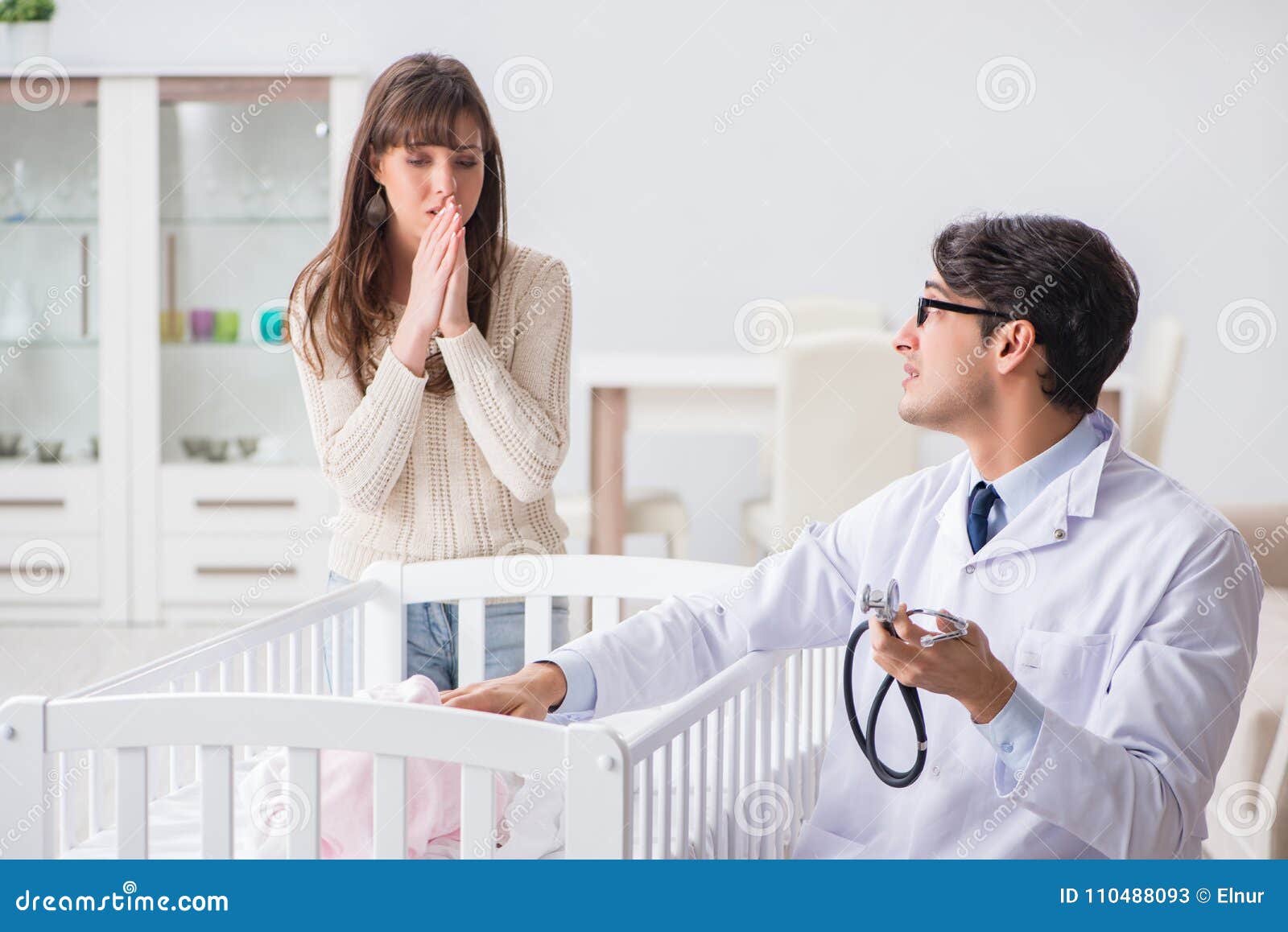 The Doctor Explaining To Young Mother Stock Image - Image of doctor ...