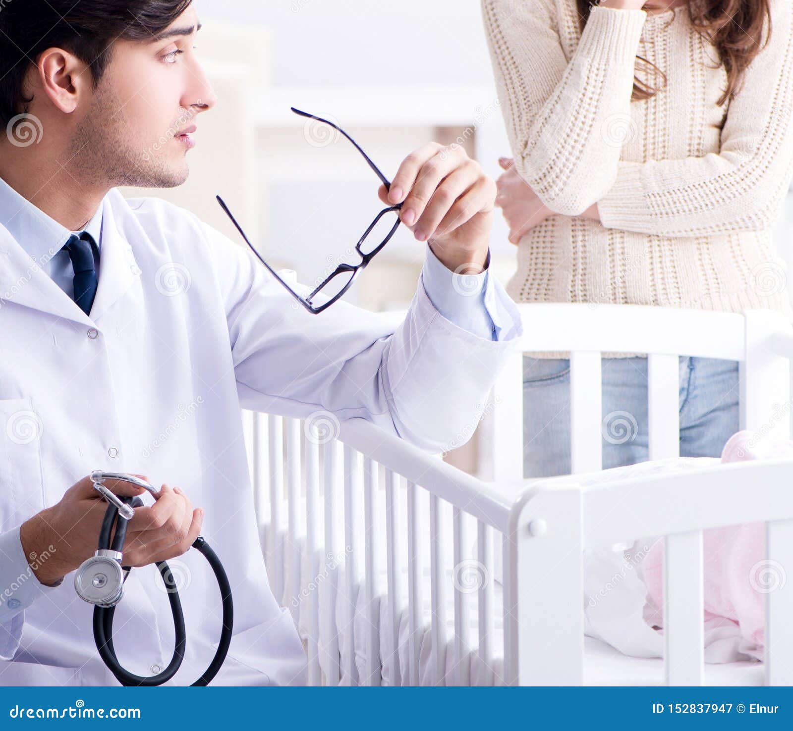 Doctor Explaining To Young Mother Stock Image - Image of child, patient ...