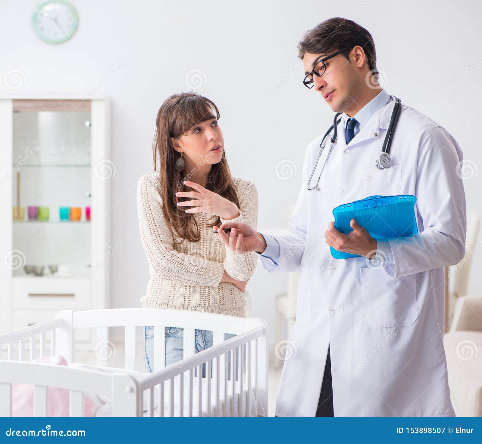 Doctor Explaining To Young Mother Stock Image - Image of diagnosis ...