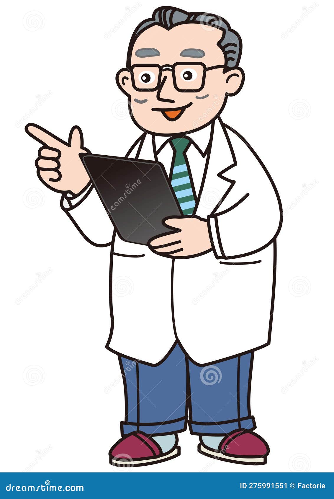 A Doctor Explaining Using a Tablet Chart Stock Vector - Illustration of ...