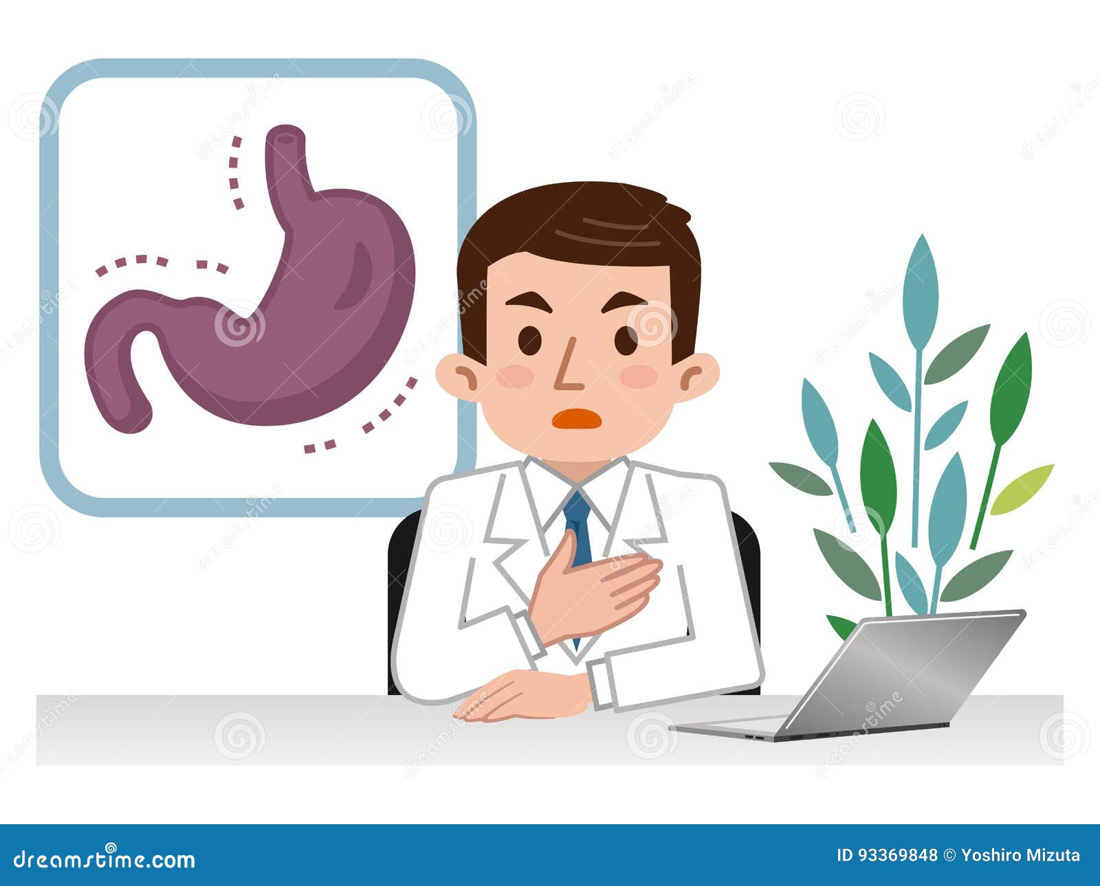 Doctor Explaining the Weak Stomach Stock Vector - Illustration of ...