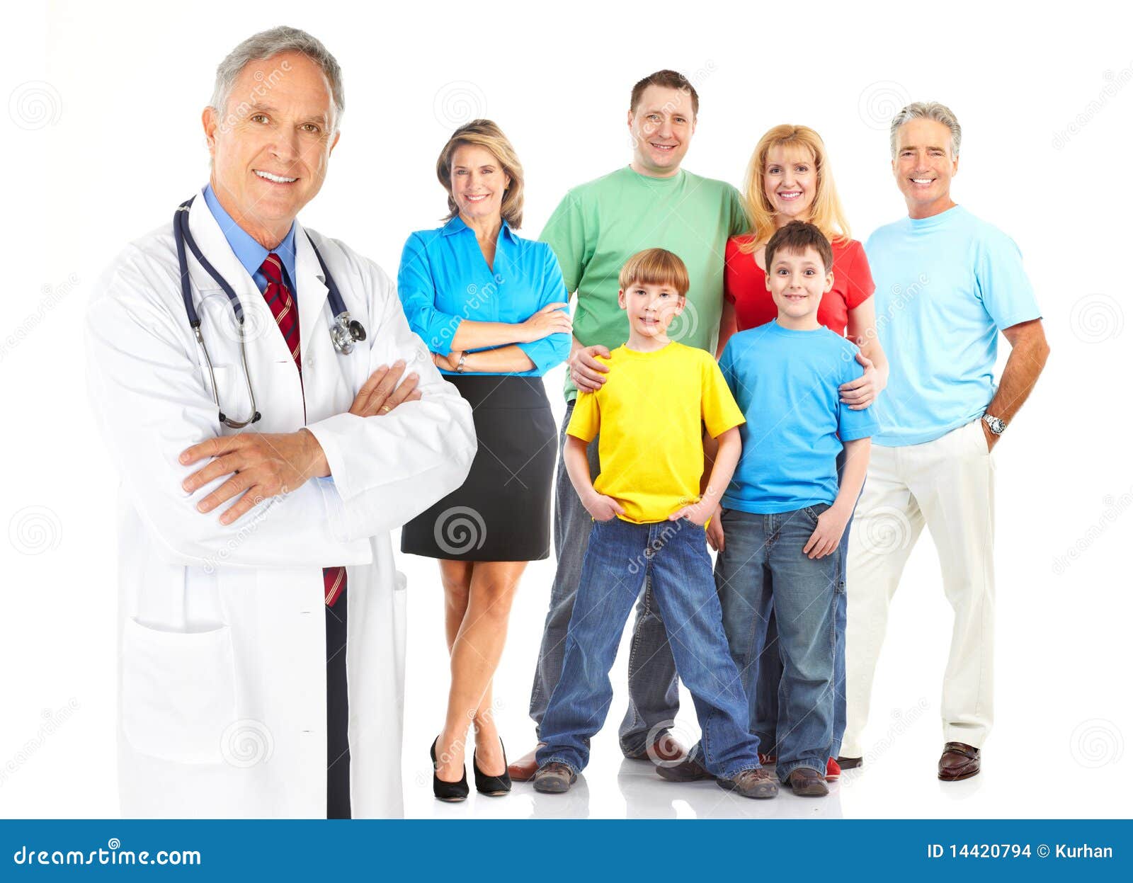 Doctor and family stock photo. Image of medicine, occupation - 14420794