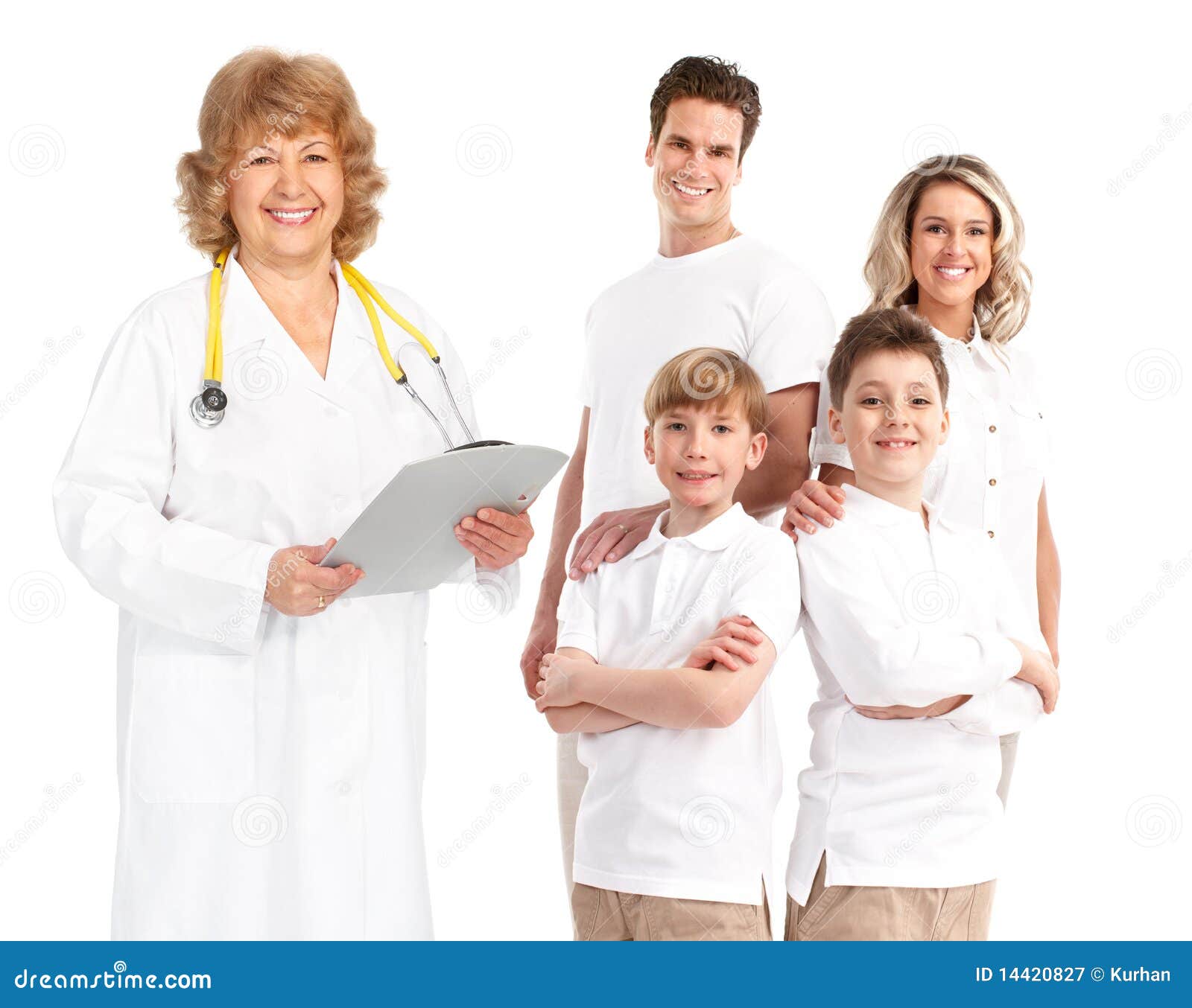 Doctor and family stock image. Image of pediatrician - 14420827