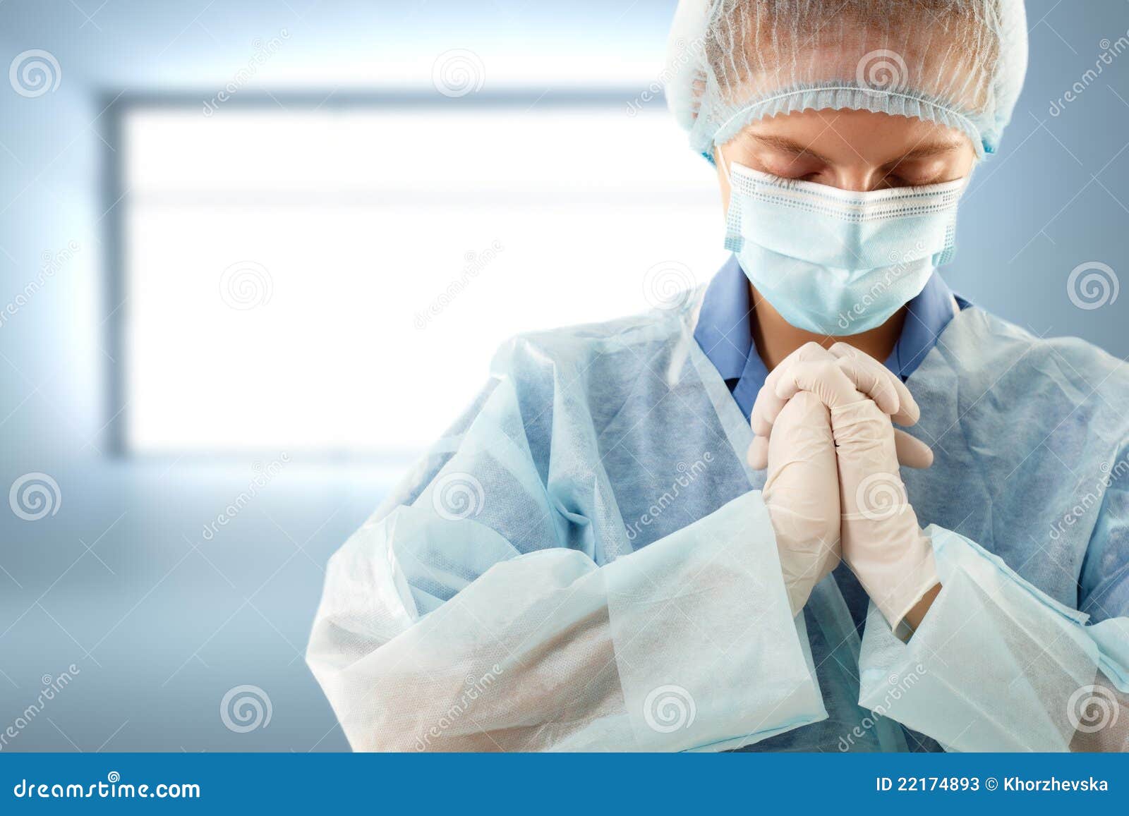 Doctor female praying stock image. Image of medical, hospital - 22174893