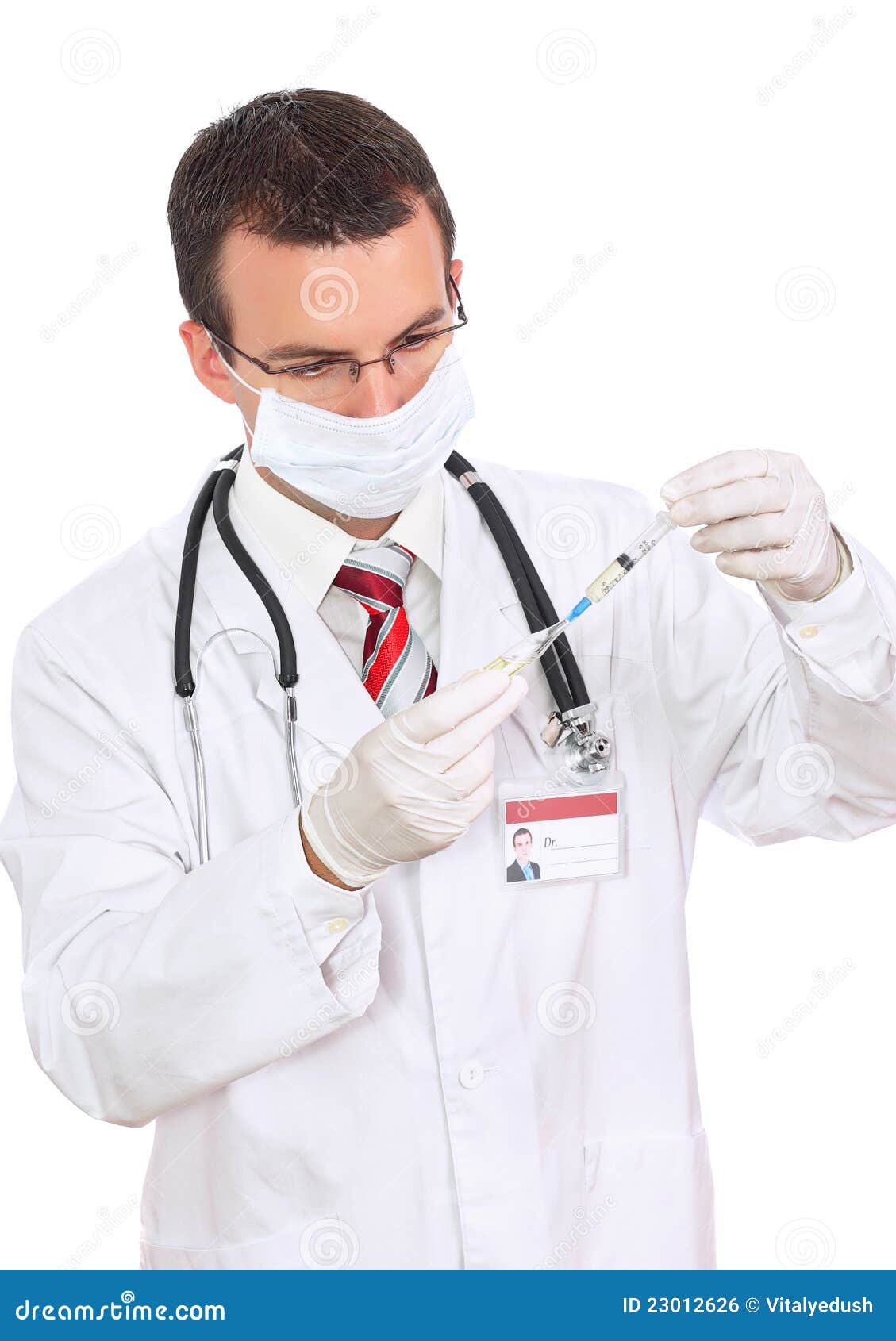 Doctor Fill Syringe Medication. Stock Photo - Image of male, diagnostic ...