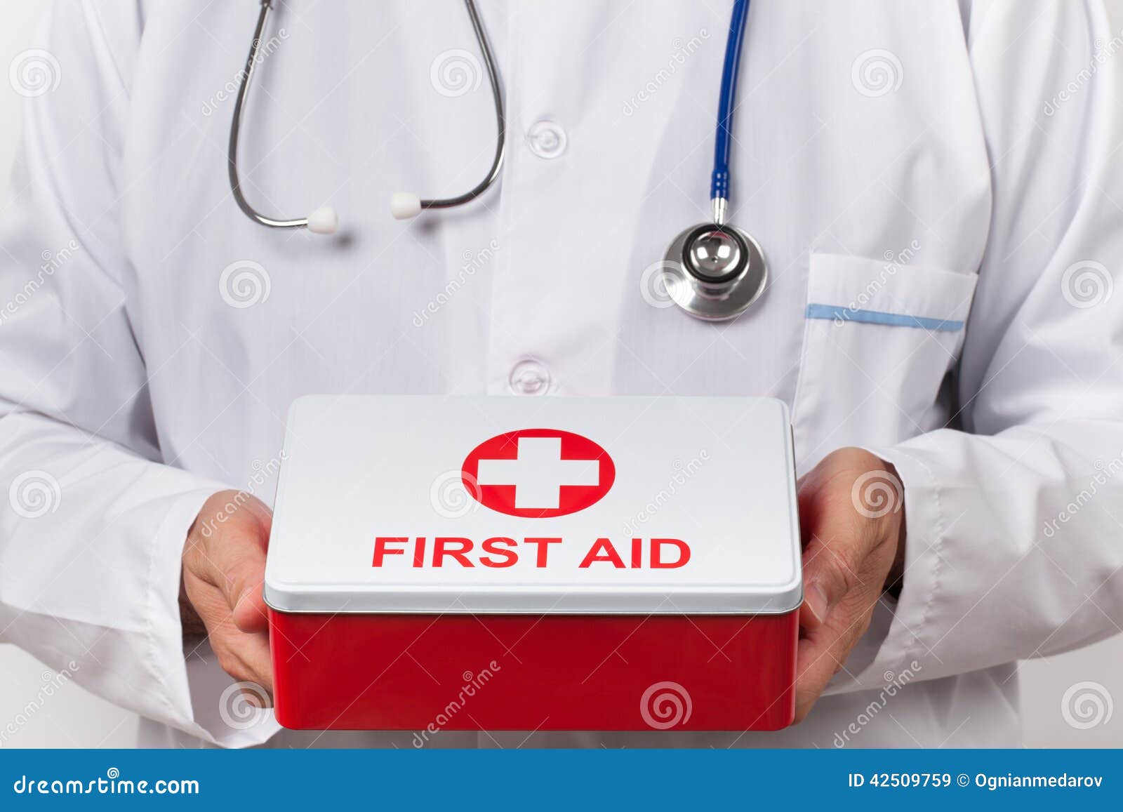 Doctor with First Aid Kit stock image. Image of practitioner - 42509759