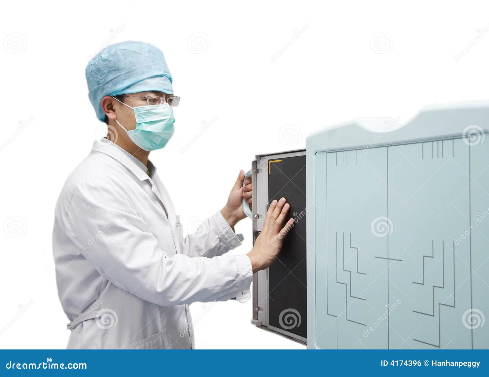 Doctor fixing film stock photo. Image of test, illness - 4174396