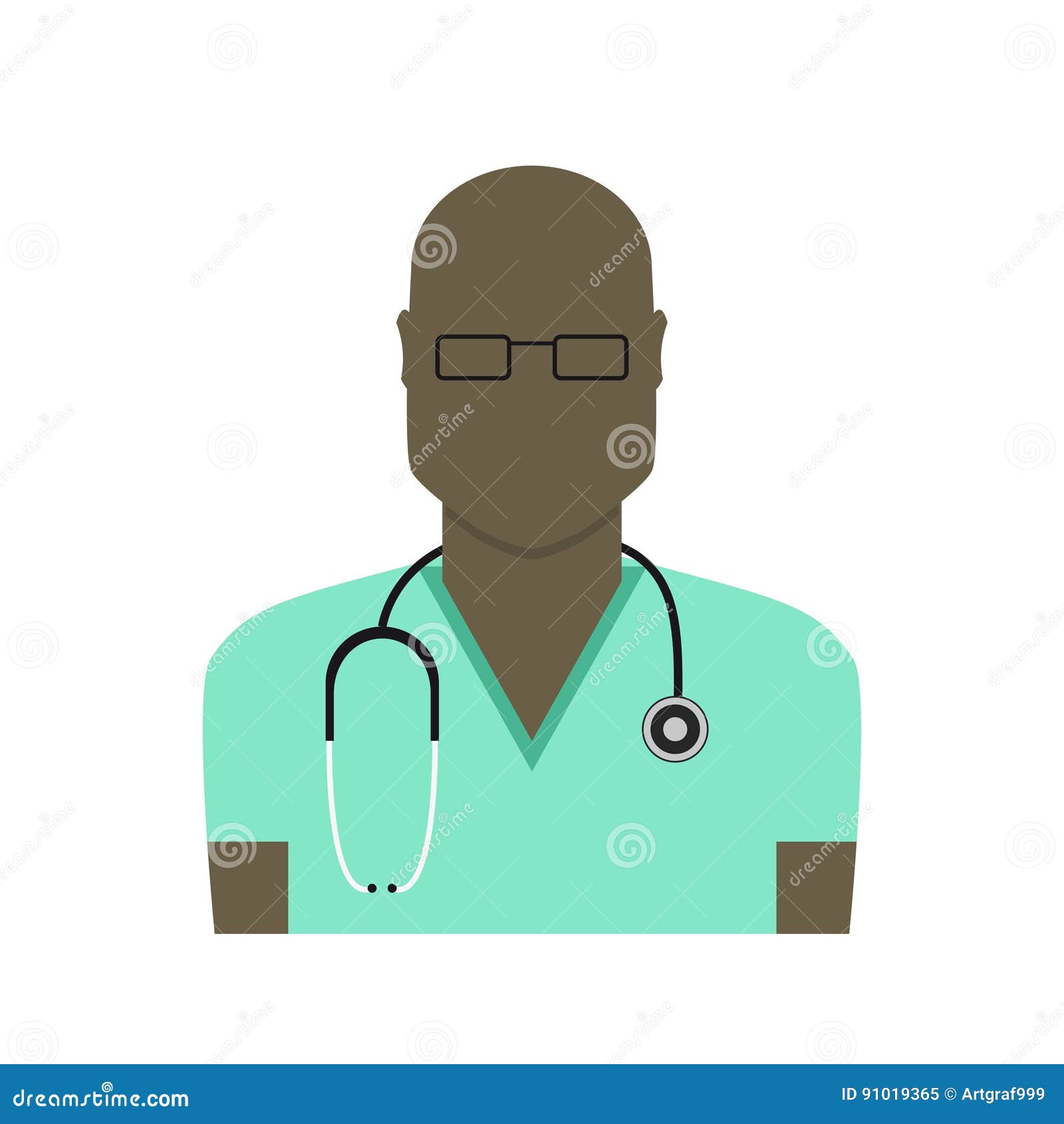 Doctor flat design stock vector. Illustration of operator - 91019365