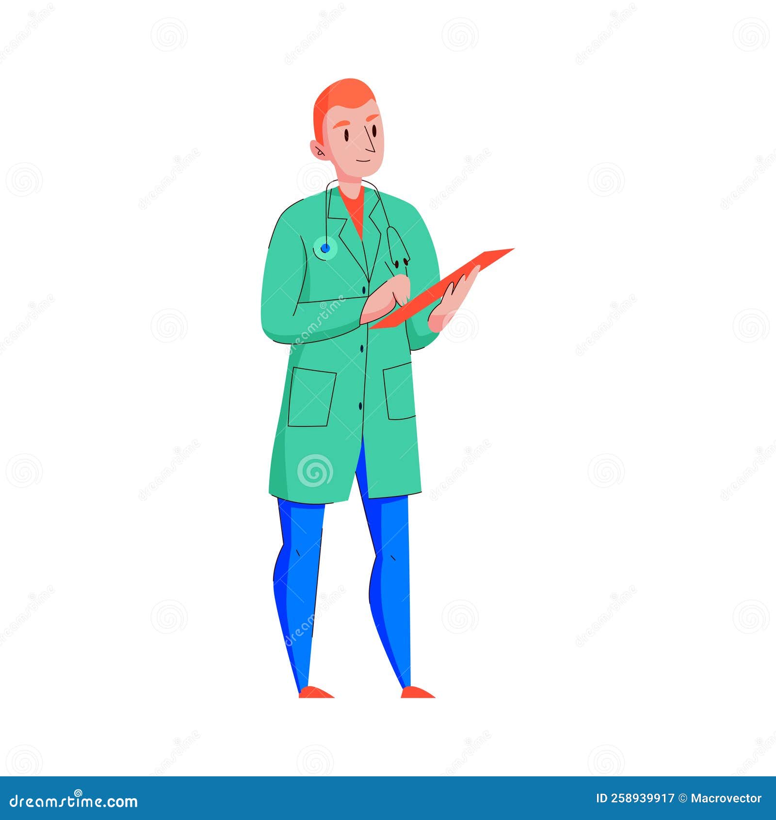 Doctor Flat Illustration stock vector. Illustration of symbol - 258939917