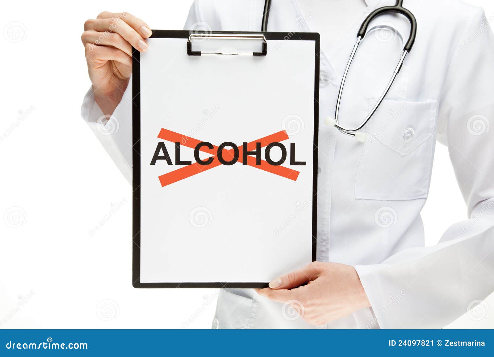 Doctor forbidding alcohol stock image. Image of cross - 24097821