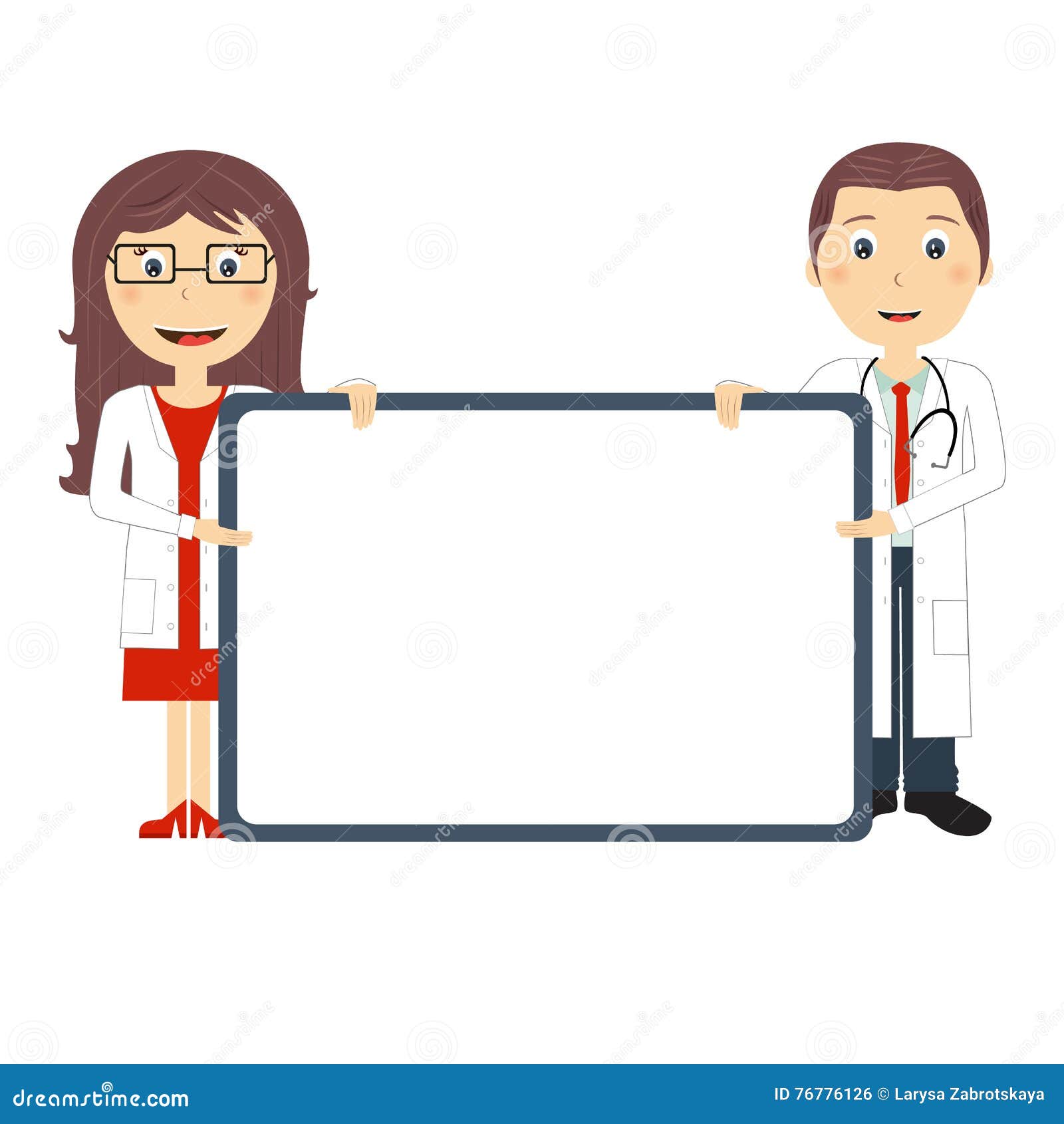 Doctor with frame stock illustration. Illustration of measurement ...
