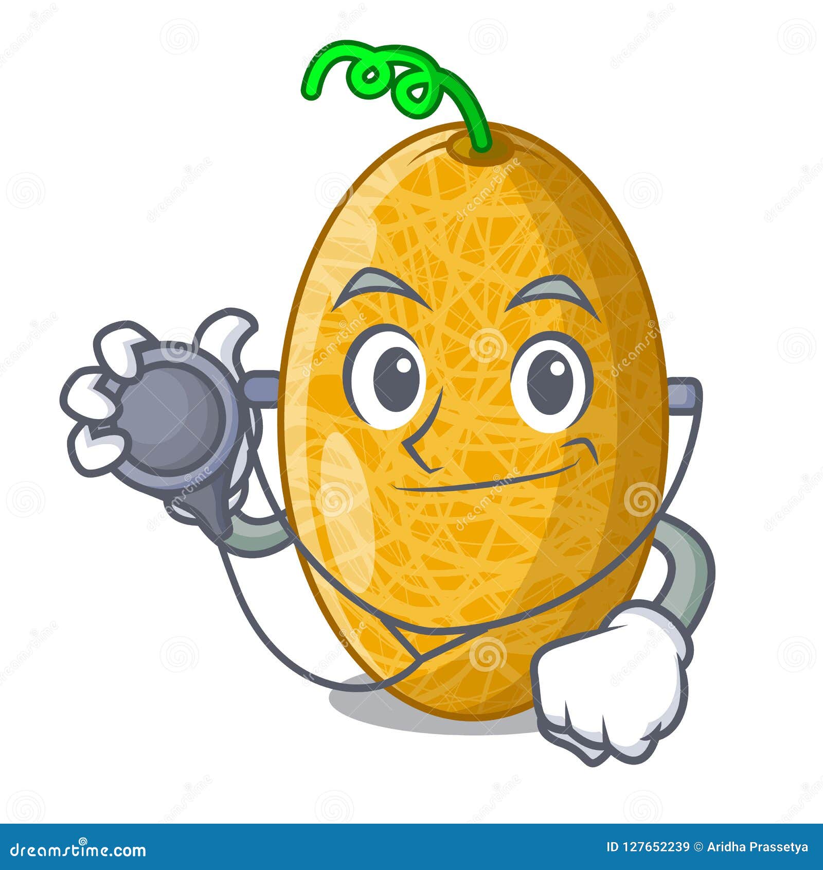 Doctor Fresh Honeydew Melon on Cartoon Table Stock Vector ...