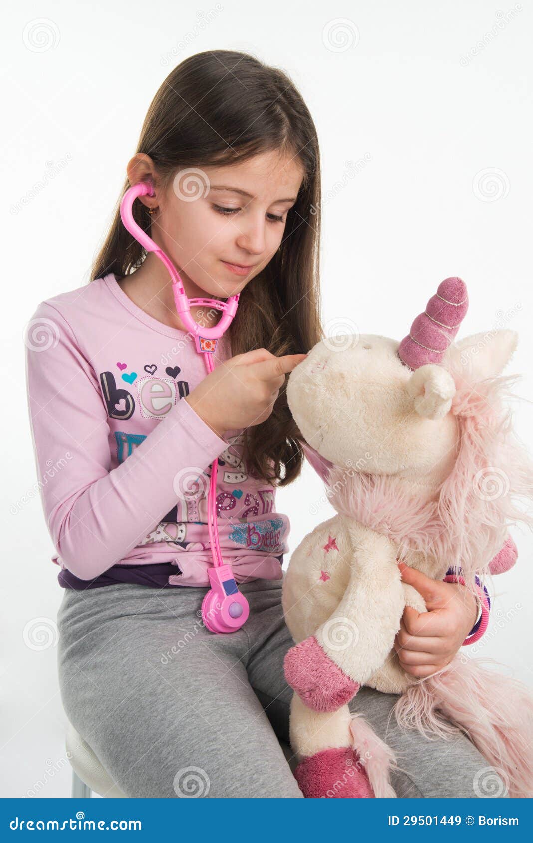 Doctor girl stock image. Image of sitting, playing, stethoscope - 29501449