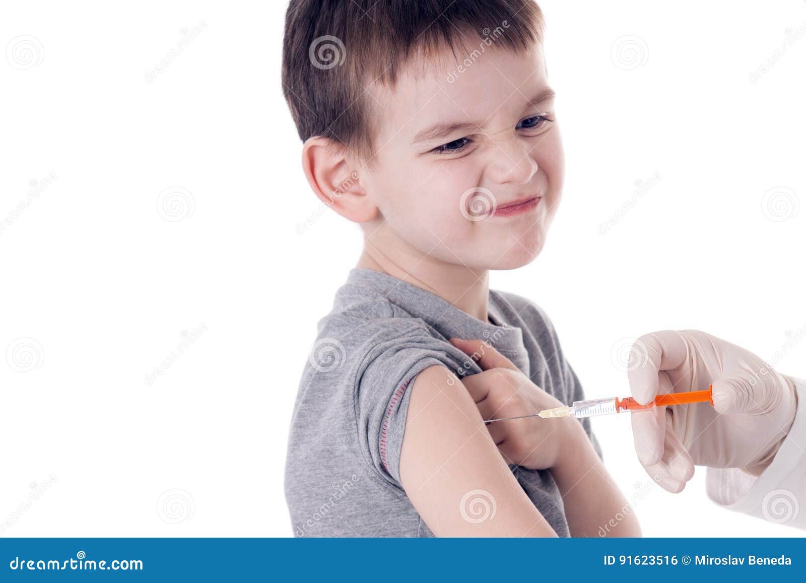 Doctor Giving a Child Injection Stock Photo - Image of immunity ...