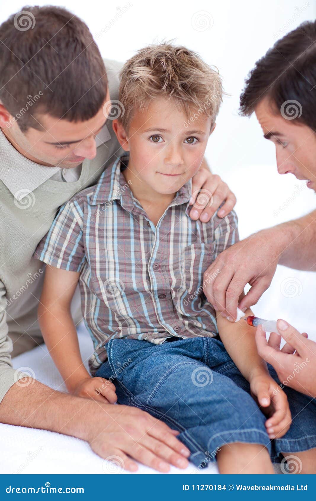 Doctor Giving an Injection To a Child Stock Photo - Image of portrait ...