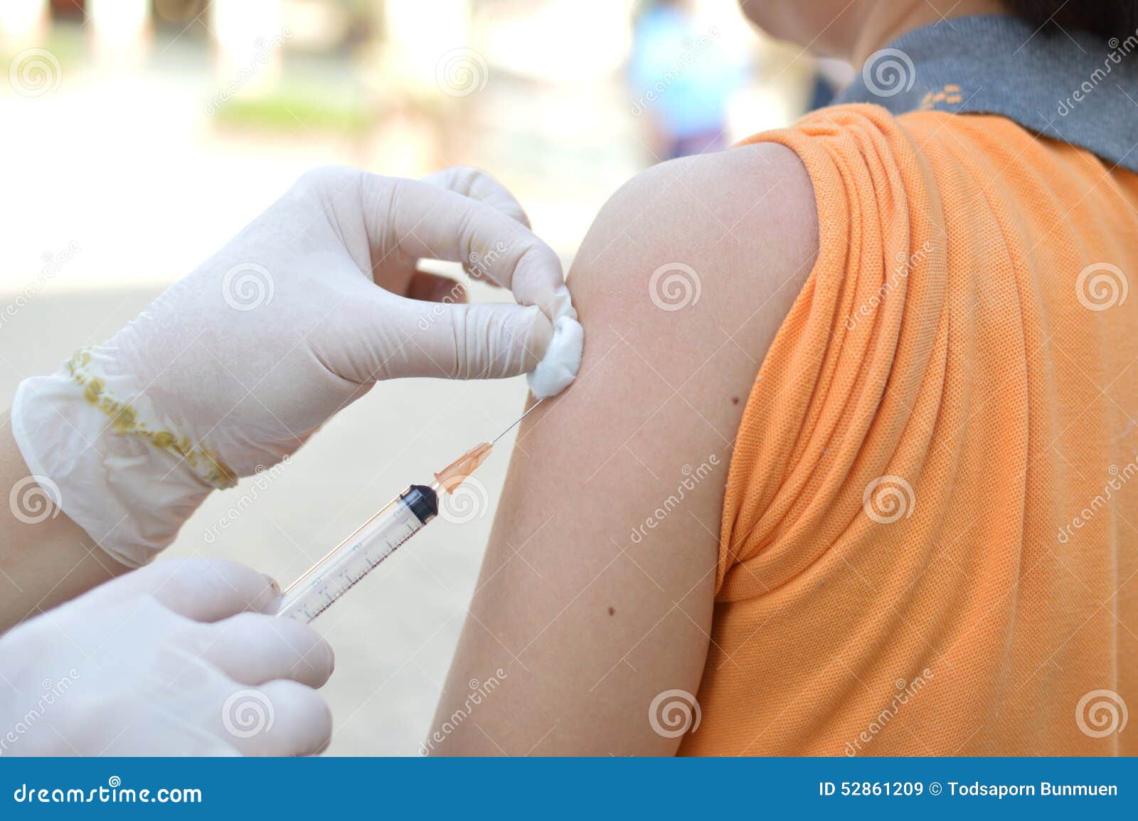Doctor Giving an Injection To a Patient Stock Image - Image of closeup ...