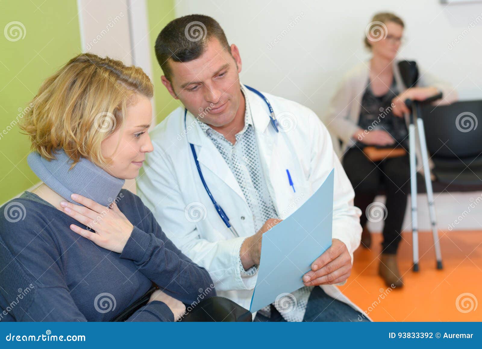 Doctor Giving Patient Quick Report Stock Photo - Image of doctor ...