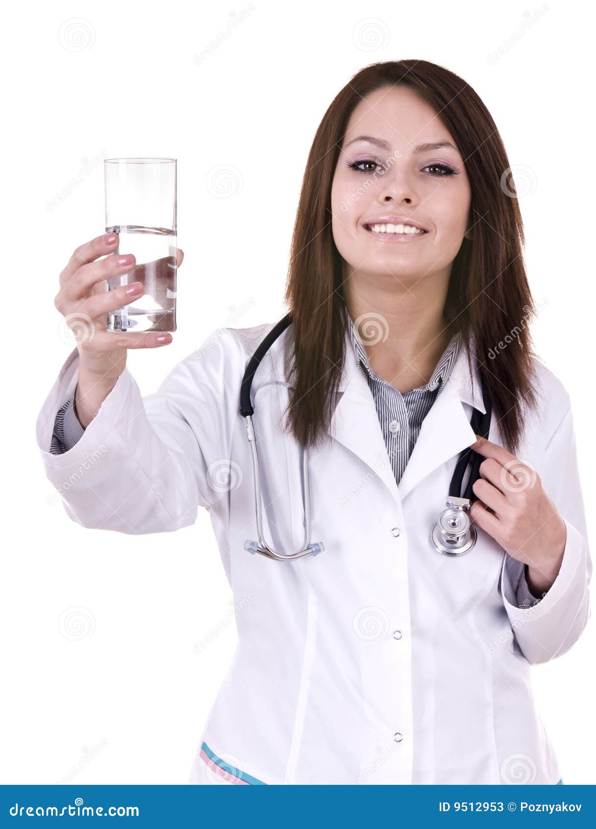 Doctor with Glass of Water. Stock Image - Image of hospital ...