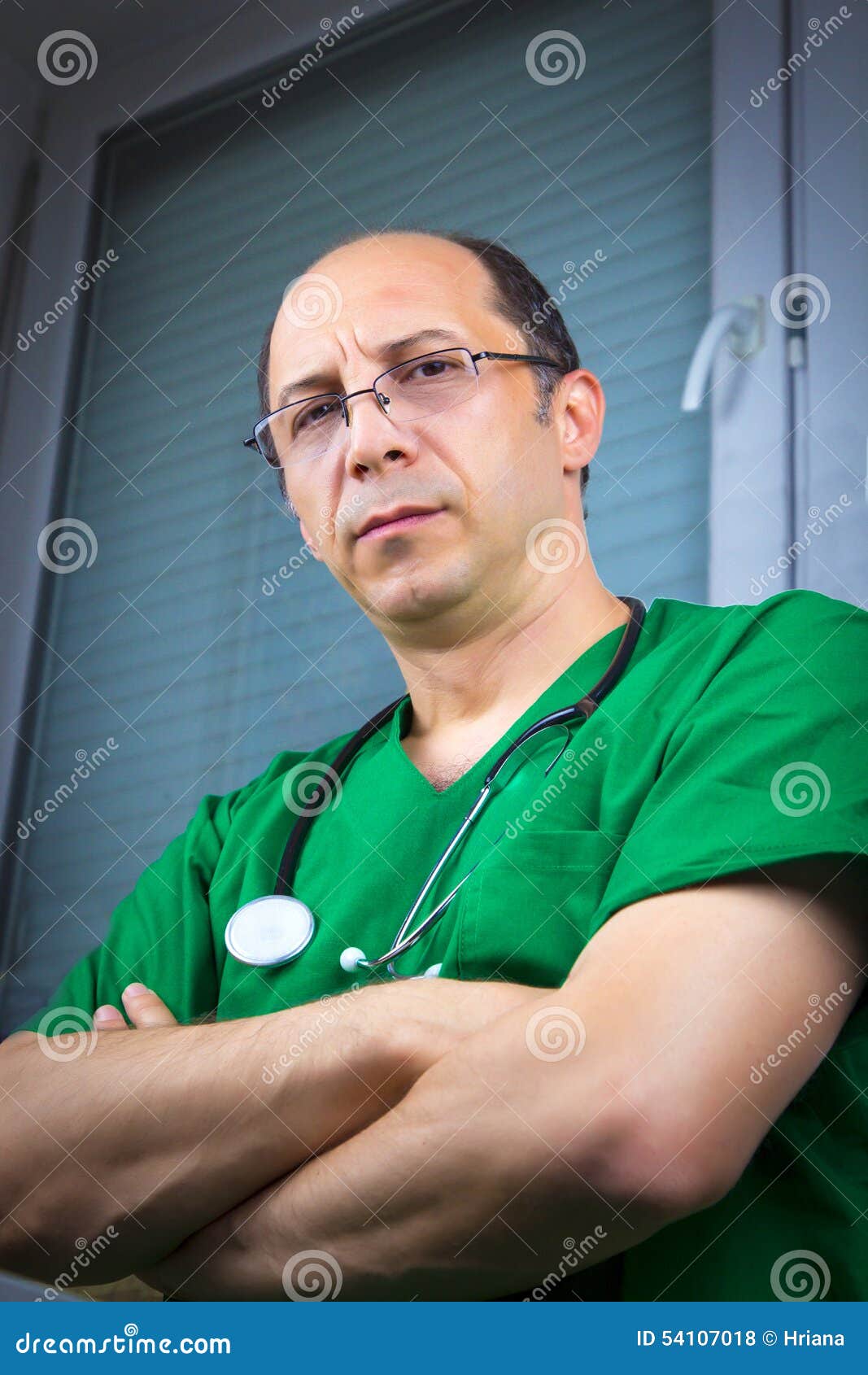 Doctor with glasses stock photo. Image of wondering, middle - 54107018