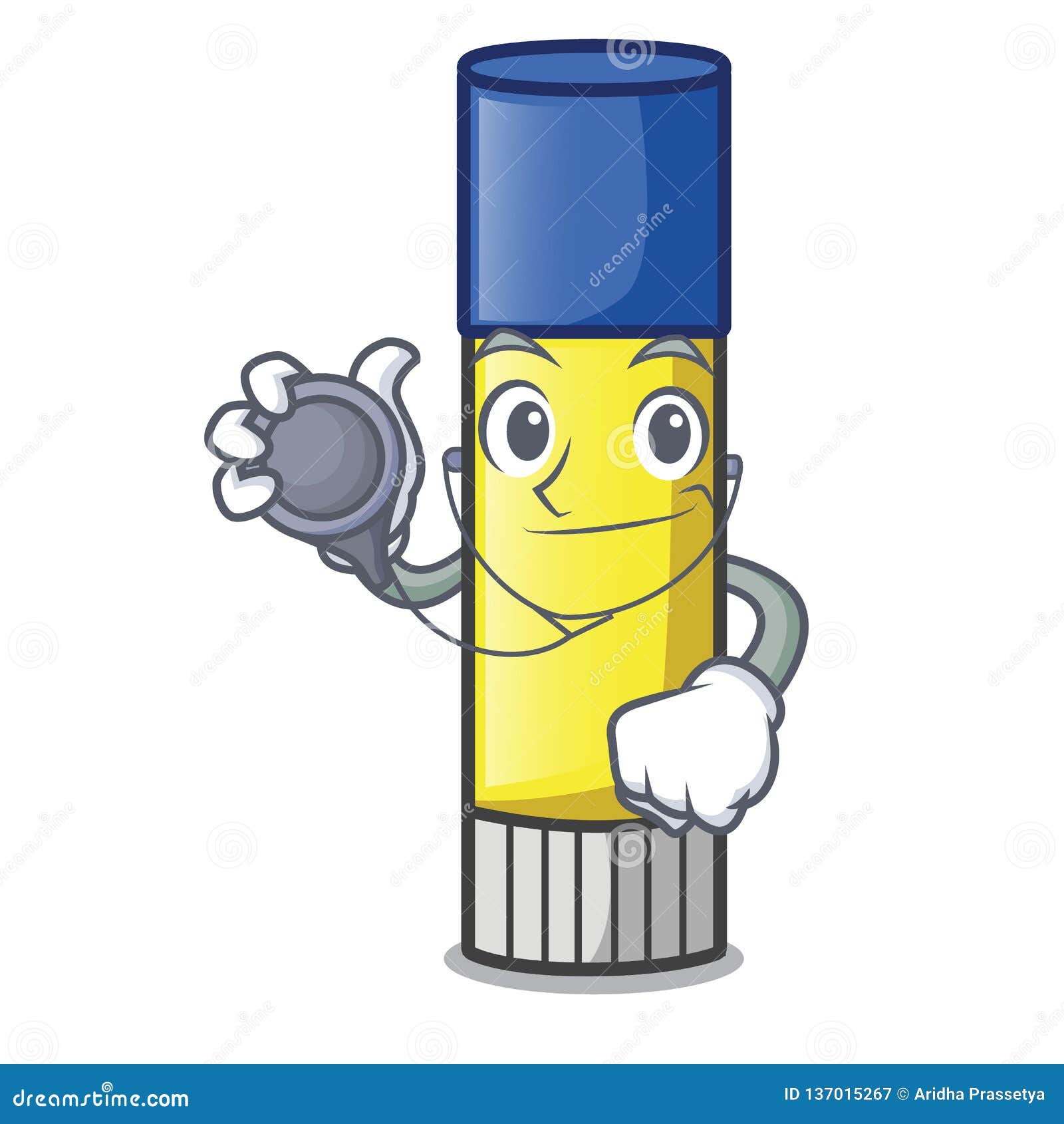 Doctor Glue Stick in the Cartoon Shape Stock Vector - Illustration of ...