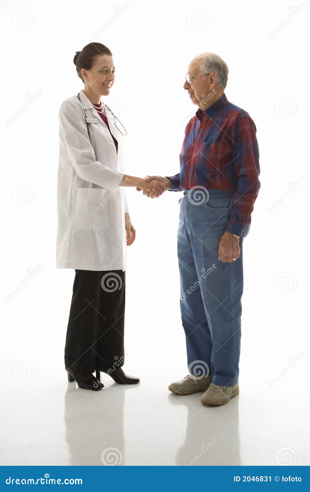 Doctor greeting patient stock image. Image of photograph - 2046831