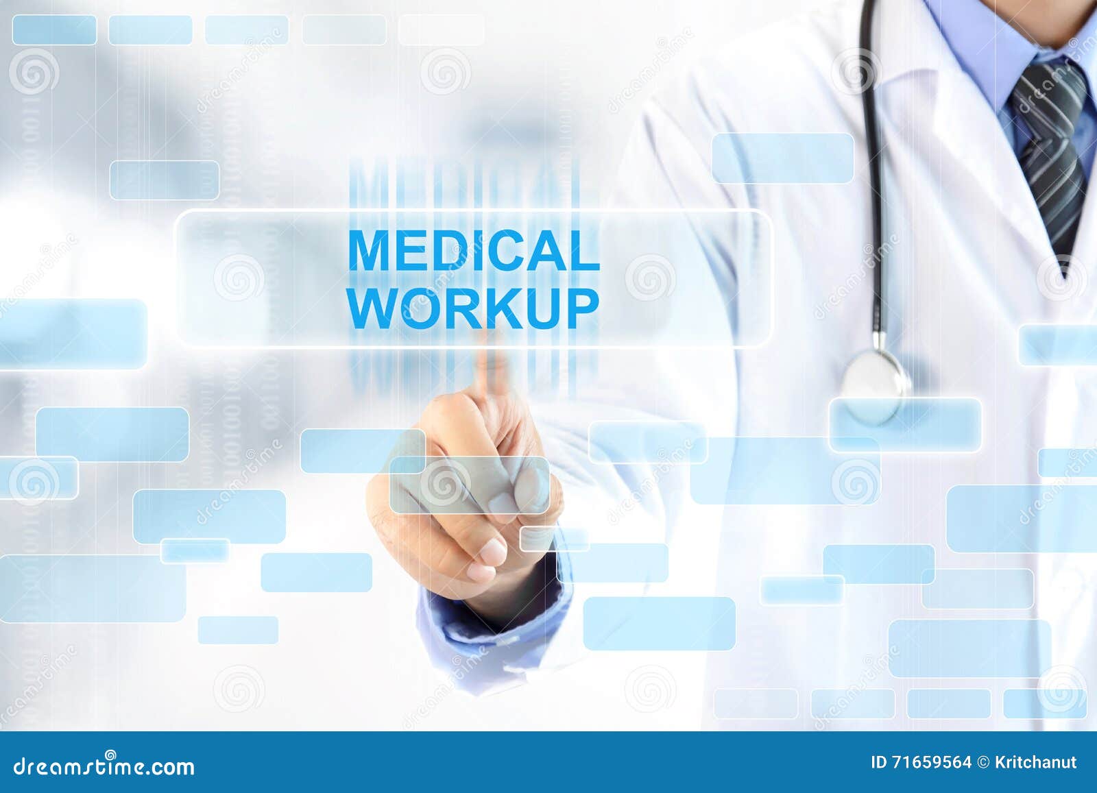 Doctor Hand Touching MEDICAL WORKUP Sign Stock Photo - Image of ...