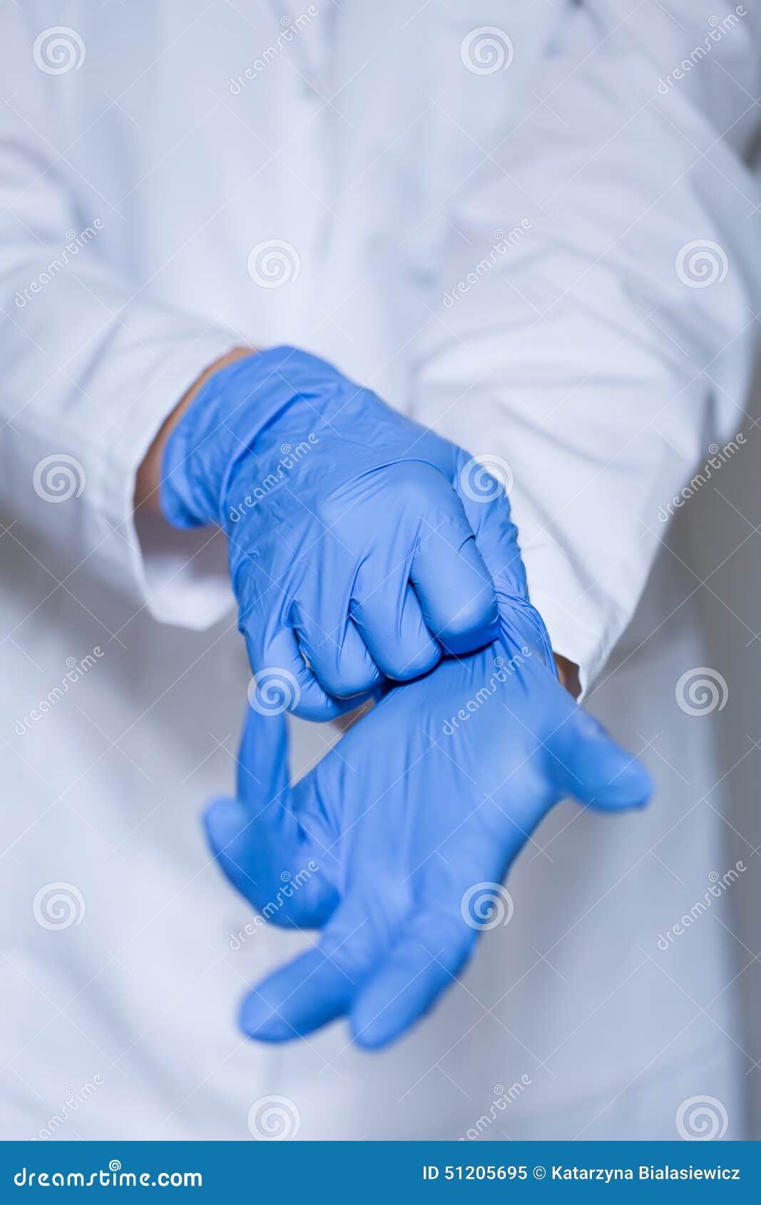 Doctor Hands in Gloves at Work Stock Image - Image of medical, illness ...