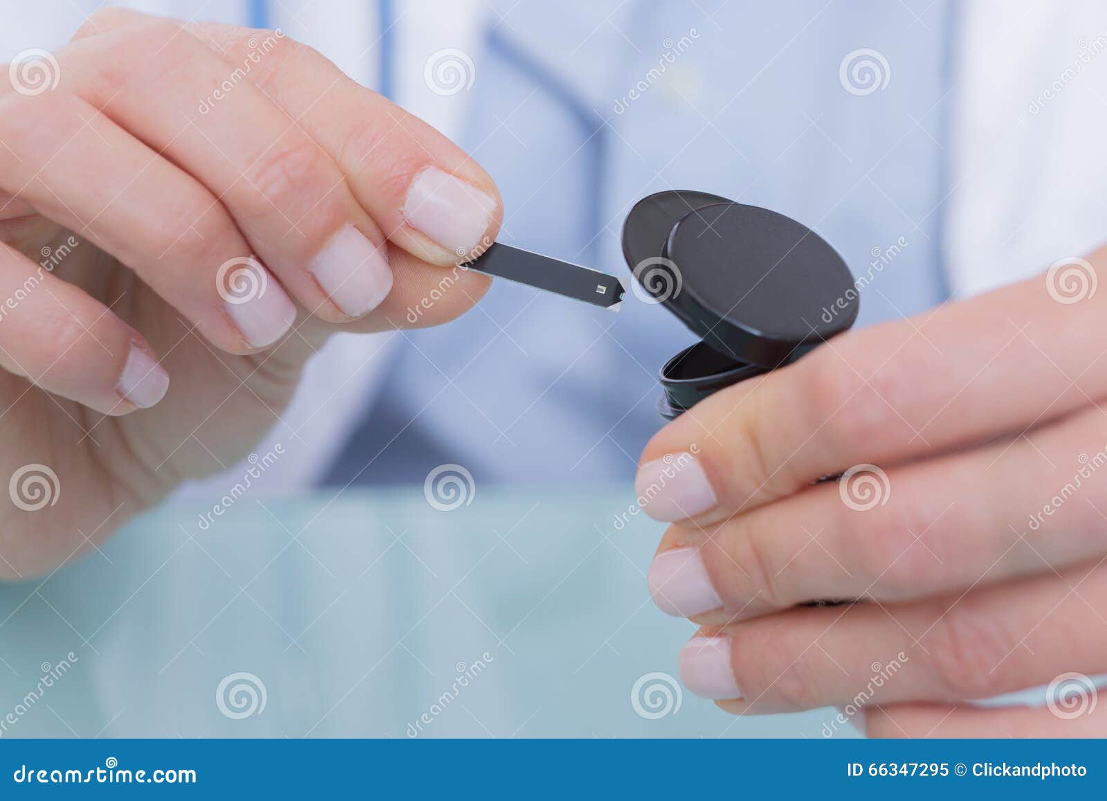 Doctor Hands Holding Test Strips Stock Image - Image of unrecognizable ...