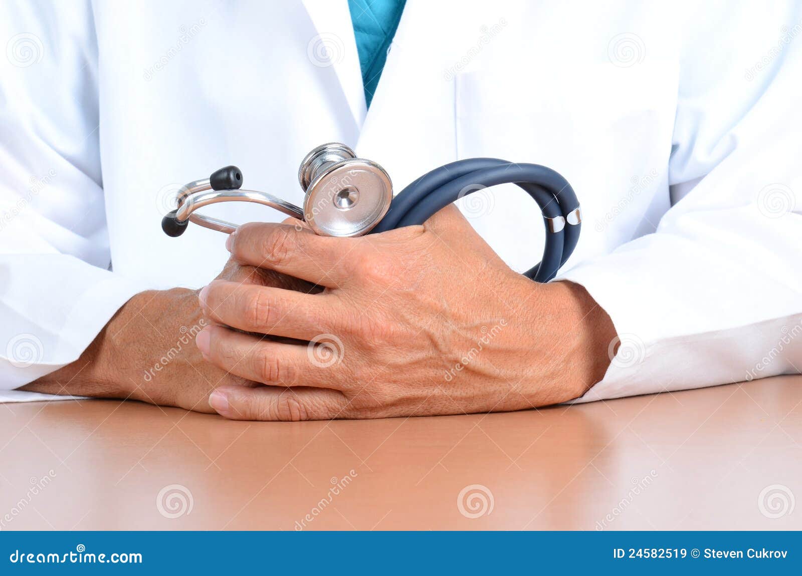 Doctor Hands with Stethoscope Stock Image - Image of clinic, inside ...