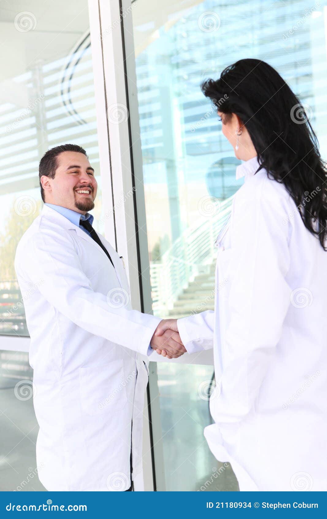 Doctor Handshake at Hospital Stock Photo - Image of friendly, health ...
