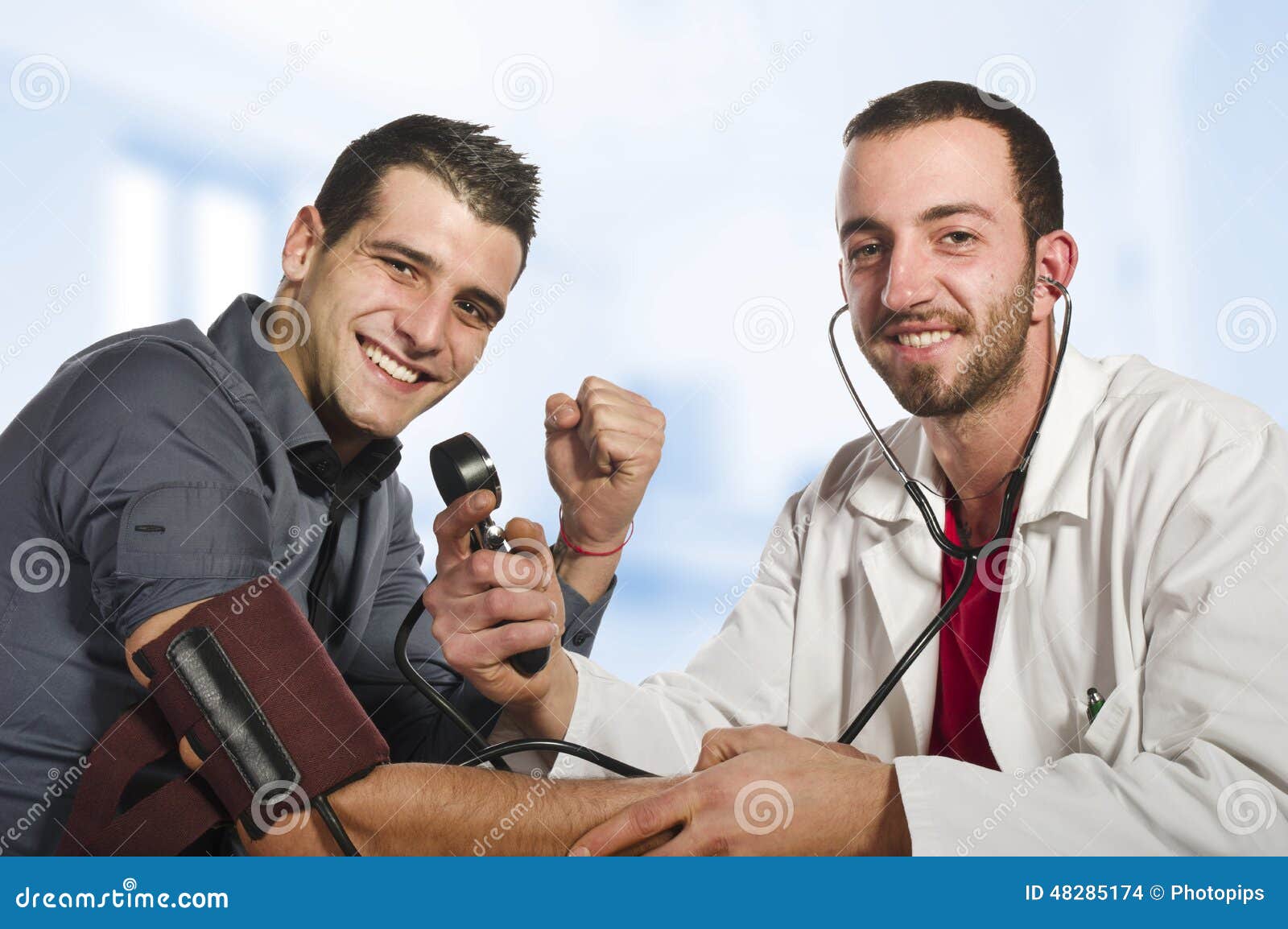 The doctor is happy stock photo. Image of conclusion - 48285174