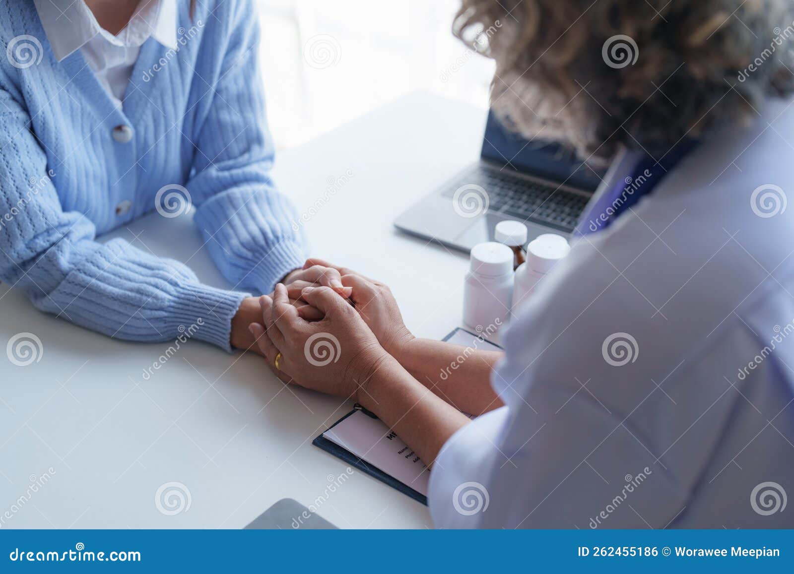 Doctor Having Conversation with Patient while Discussing Explaining ...