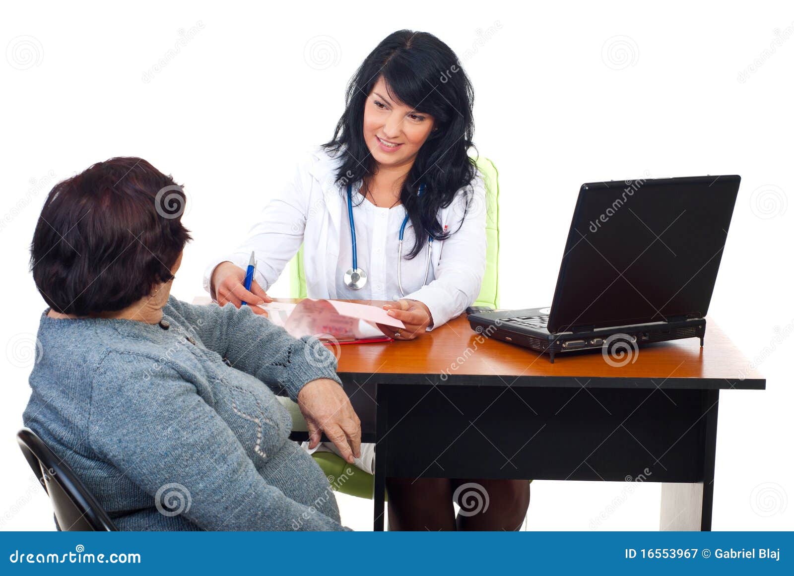 Doctor Having Conversation with Patient in Office Stock Image - Image ...