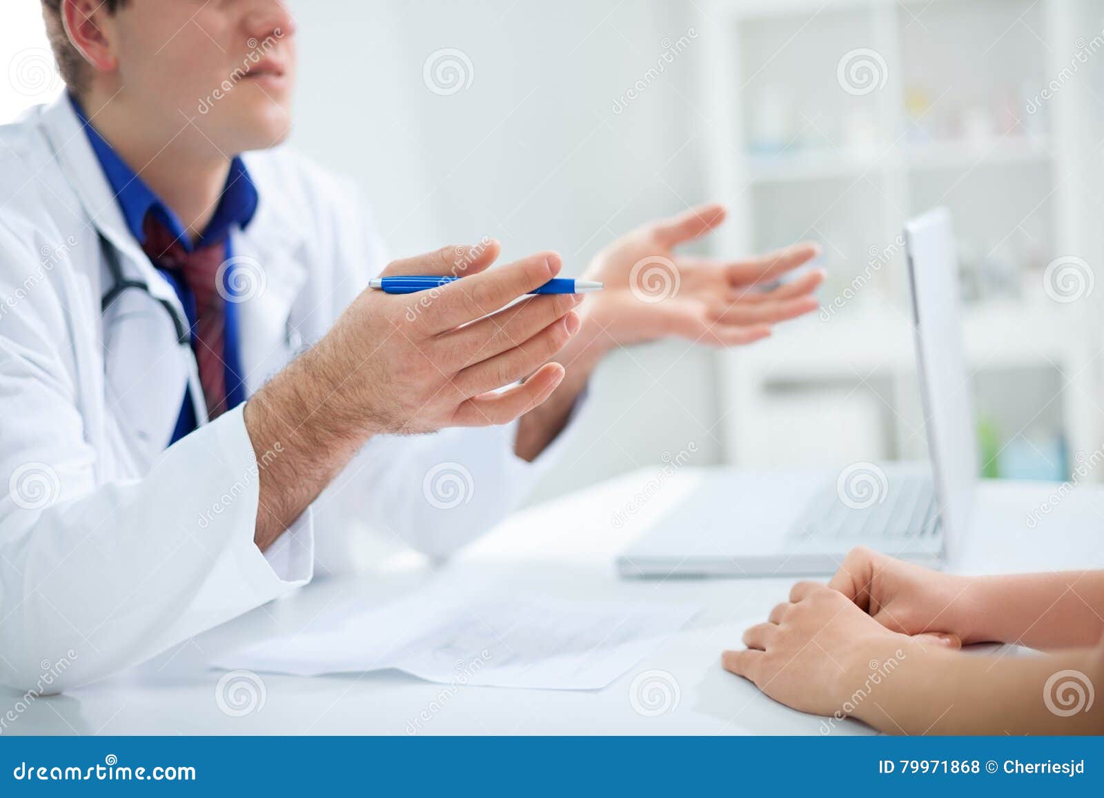 Doctor is Having Conversation with Patient Stock Photo - Image of ...