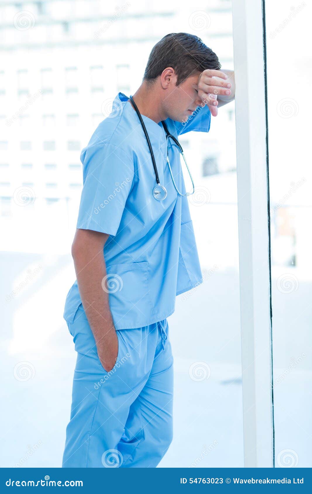 Doctor having headache stock image. Image of medicine - 54763023