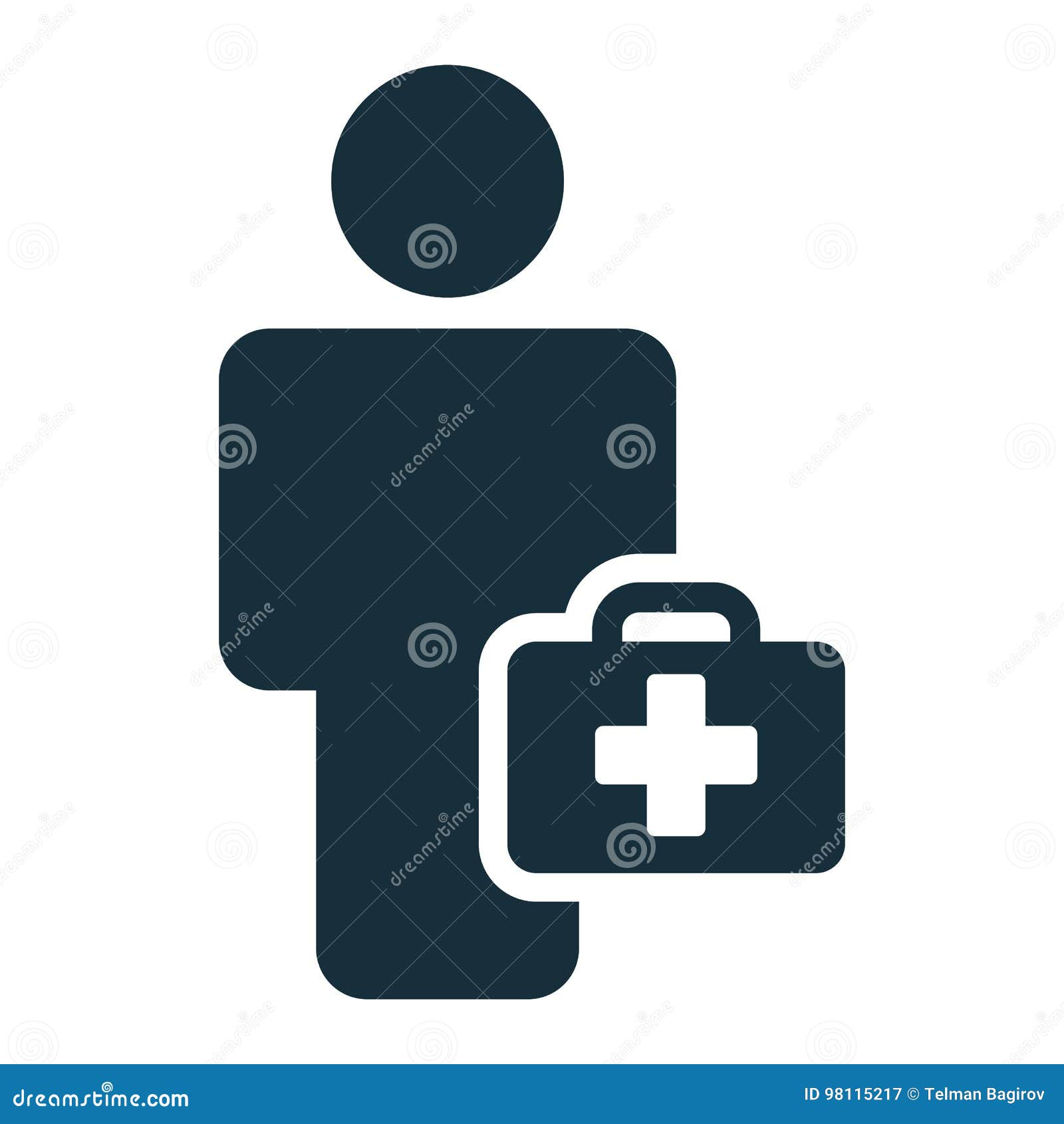 Doctor health worker icon stock illustration. Illustration of employee ...