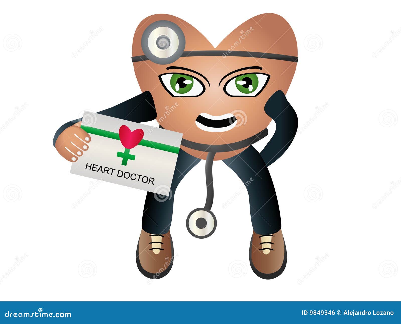 Doctor heart stock vector. Illustration of cartoon, business - 9849346