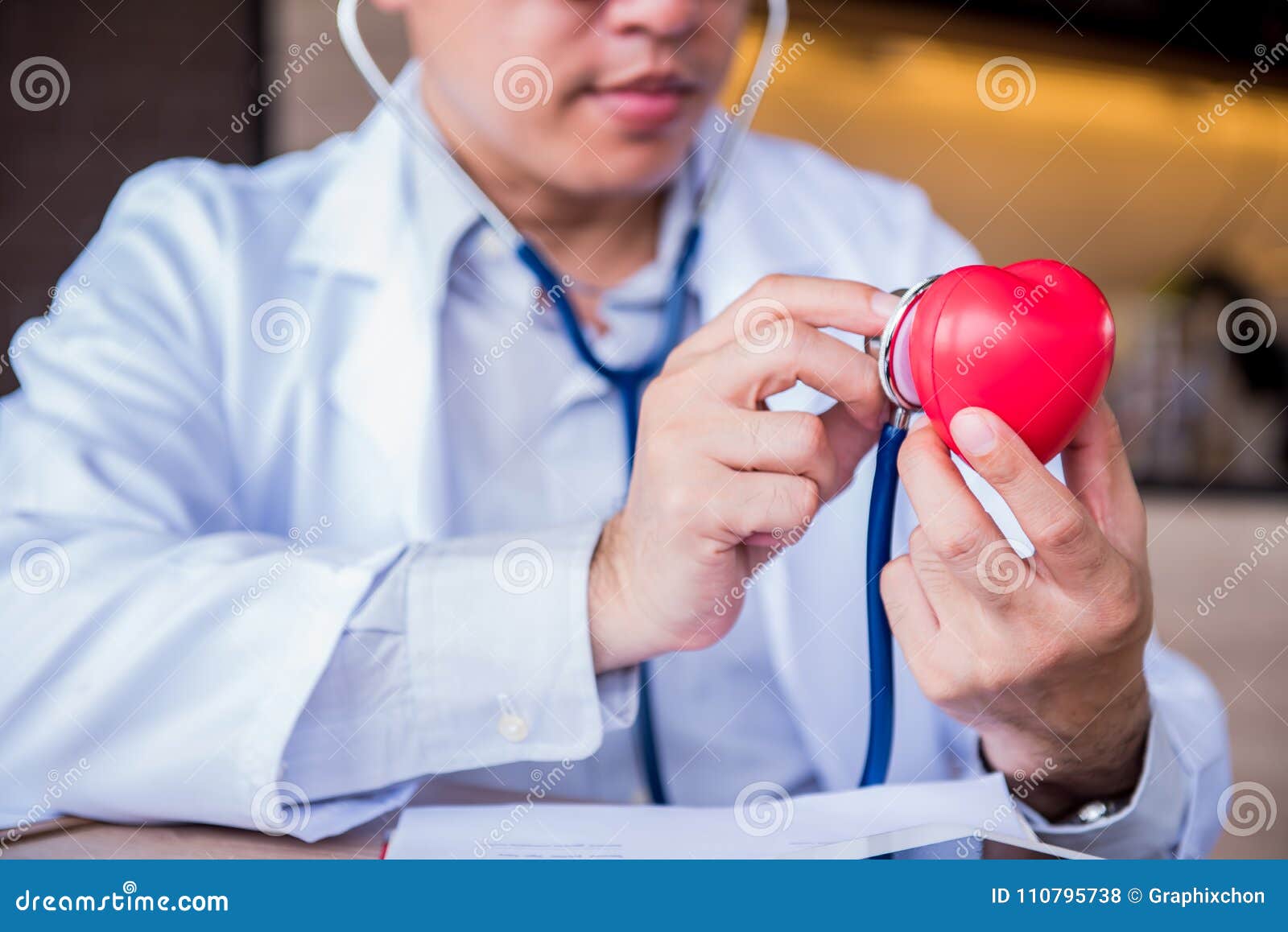 Doctor with Heart Disease Checker Stock Photo - Image of heartbeat ...