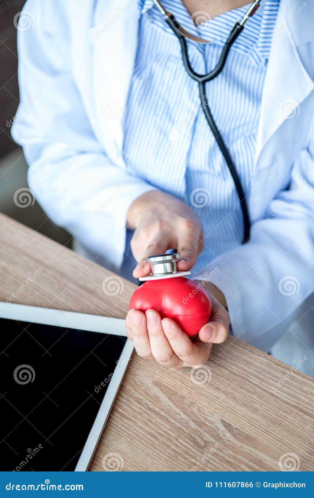 Doctor with Heart Disease Checker Stock Photo - Image of cardilogist ...