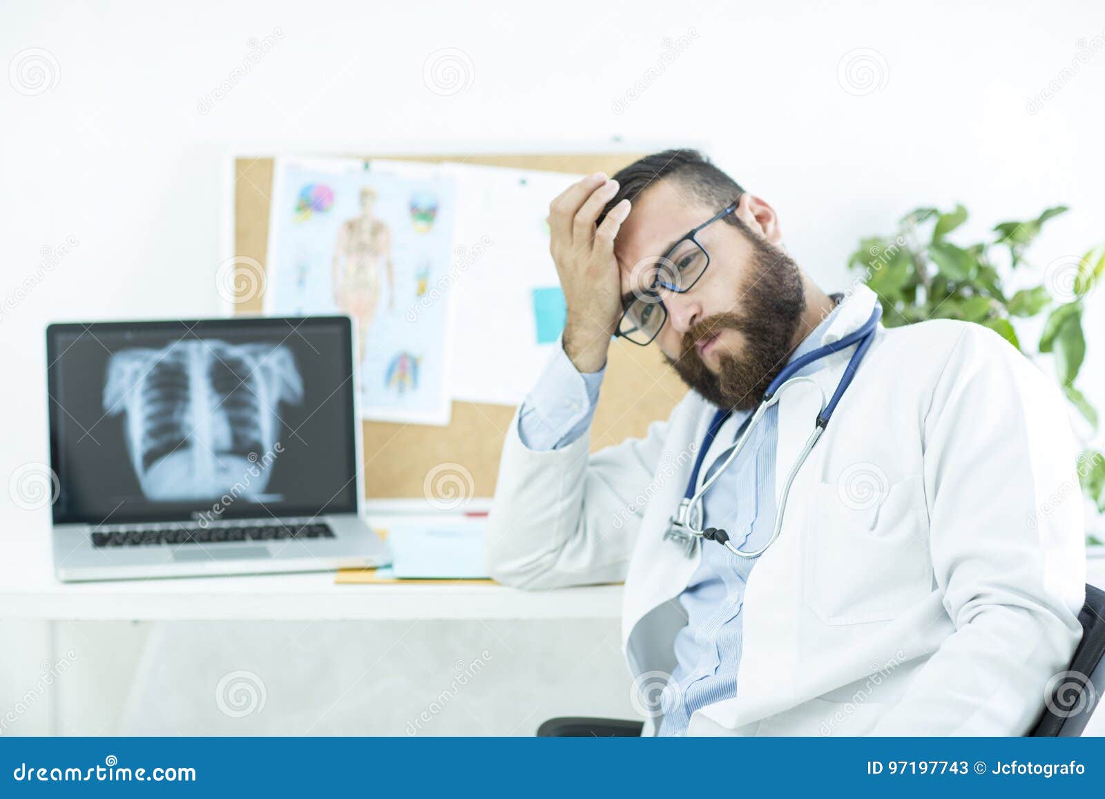 Doctor in heavy day stock image. Image of hospital, doctor - 97197743